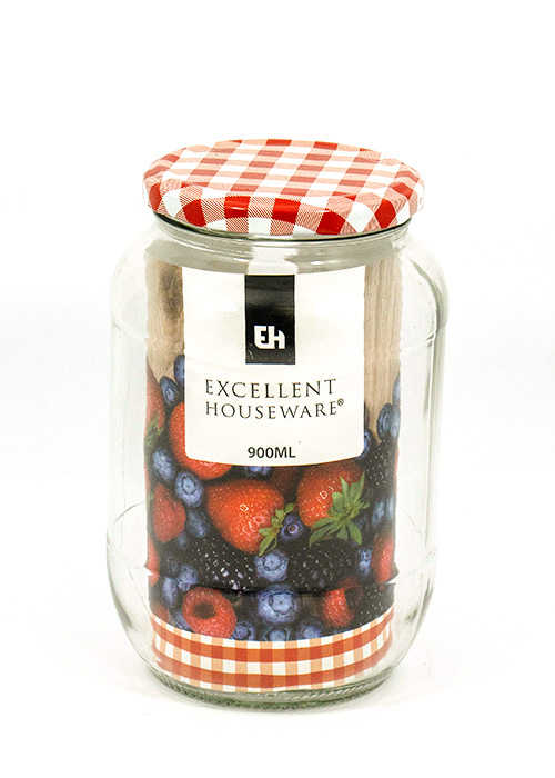 Excellent Houseware Glass Jar 900ml With Metal Lid - Ace Hardware Maldives