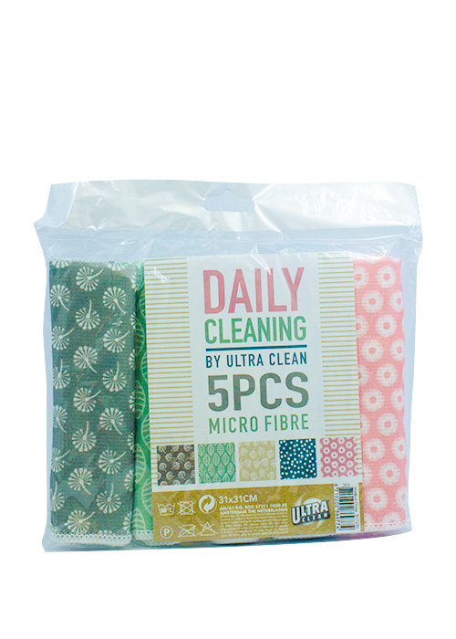 Ultra Clean Microfiber Cloth 5 Pieces - Ace Hardware Maldives