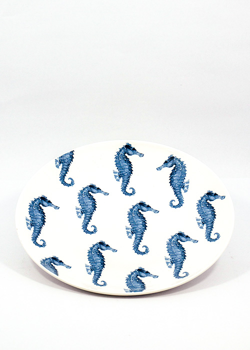 Siaki Blue Seahorse Porcelain Plate 20cm - Ace Hardware Maldives