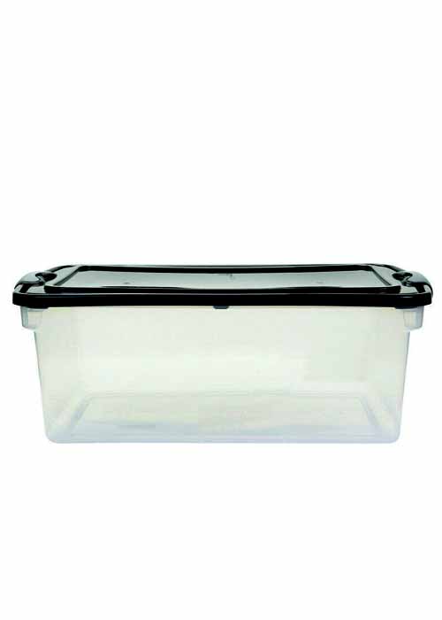 Homz Latching 10.625 in. H x 16 in. W x 28.75 in. D Stackable Storage ...