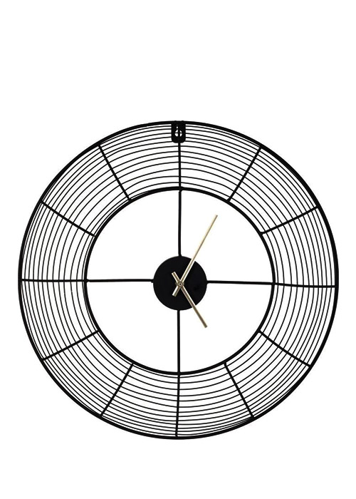 Round Wall Clock Wire 48 cm Black - Ace Hardware Maldives