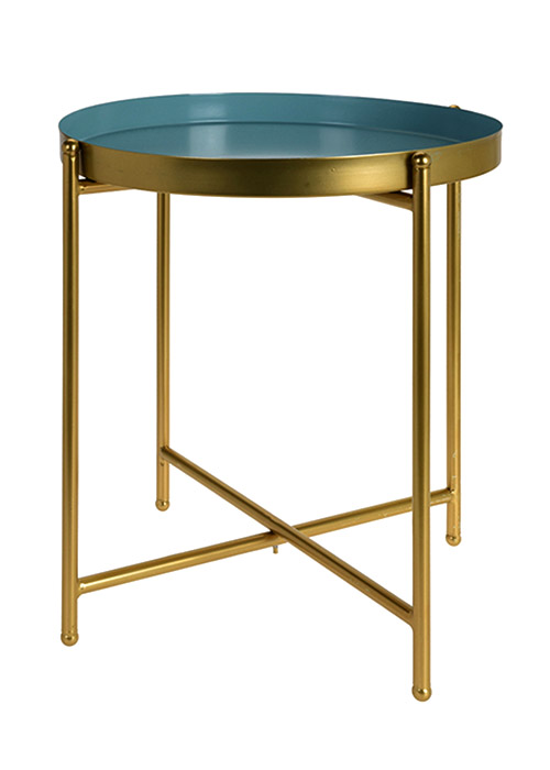 Side Table Round Metal Blue - Ace Hardware Maldives