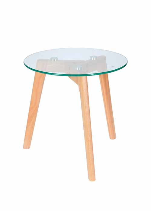 Side Table Clear & Brown - Ace Hardware Maldives