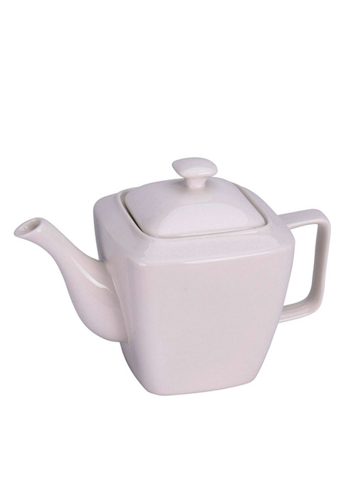 White Porcelain Teapot Square Shaped 1 Litre - Ace Hardware Maldives