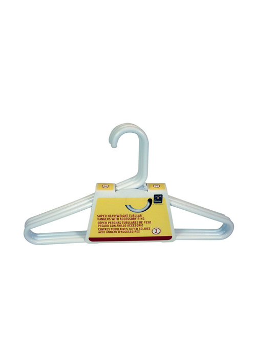 Homz Plastic White Heavy Duty Hanger, Pack Of 3, 17" - Ace Hardware ...