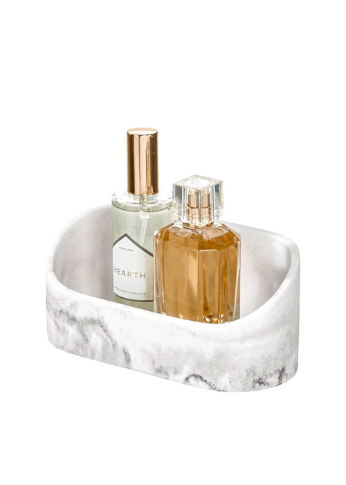 InterDesign Dakota Vanity Organizer White Marble - Ace Hardware Maldives