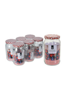 Jars With Red Tartan Lids 2 Litres - Ace Hardware Maldives