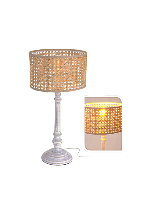 Home and Styling MDF Table Lamp With Rattan Shade - Ace Hardware Maldives