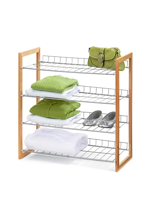 Honey-Can-Do Wood And Metal Storage Shelf - Ace Hardware Maldives