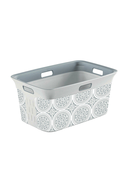 Kis Plastic Laundry Basket, Grey/ White - Ace Hardware Maldives