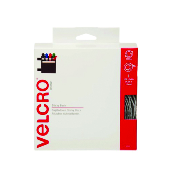 Velcro Self Adhesive Velcro Roll 15ft X .75in (4.57m X 1.9cm) - Ace ...