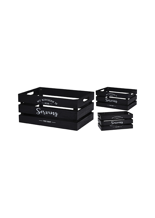 Set Of Black Boxes 2 Pieces - 35 x 24 x 16cm - Ace Hardware Maldives