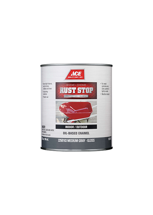 Ace-Rust Stop Medium Gray Gloss Rust Prevention Paint - 1 Gal - Ace ...