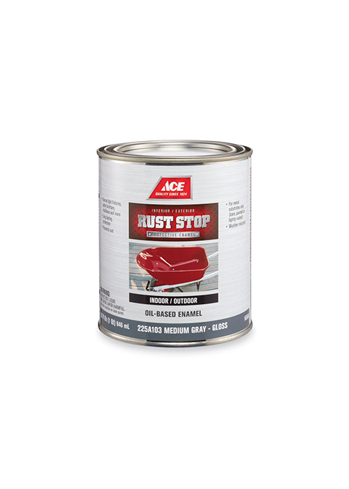 Ace-Rust Stop Medium Gray Gloss Rust Prevention Paint -1qt - Ace ...