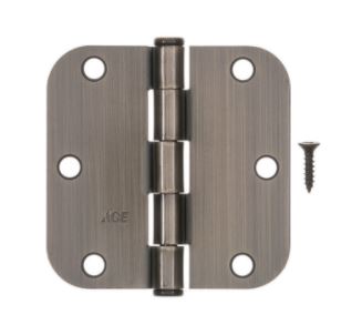 Ace 3-1/2 in. L Antique Brass Residential Door Hinge 5 Pieces - Ace ...